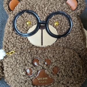 cream bear | Bags | Brown Bear Plush Mini Backpack Bnwt | Poshmark